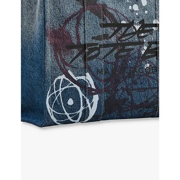 Marc Jacobs Futura Large Tote Denim Bag - Indigo Multi